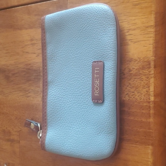 Rosetti | Bags | Rosetti Turquoise Brown Zipup Wallet Clutch Bag | Poshmark